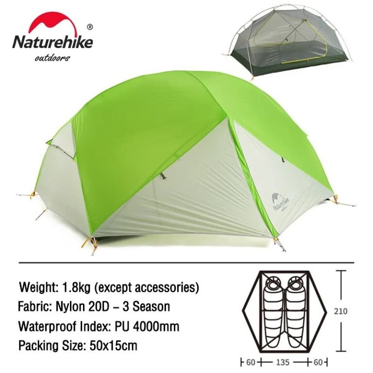 20D & 210T Mongar Ultralight 2 Man Tent - Erjee Camping Store