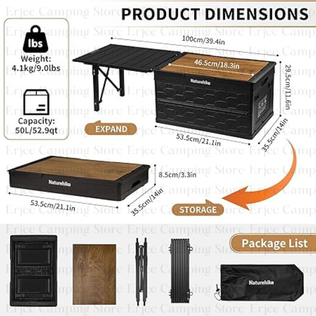Lisapace Storage Box with Table - Erjee Camping Store